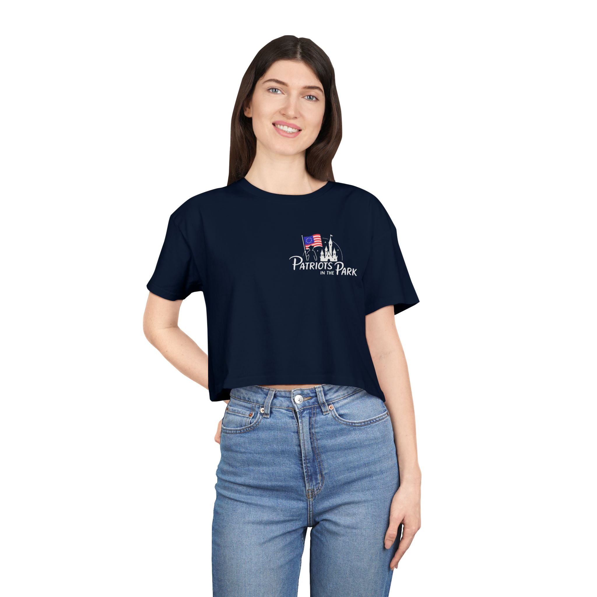 Patriots In The Park Women’s Crop Tee – 805 PATRIOTS